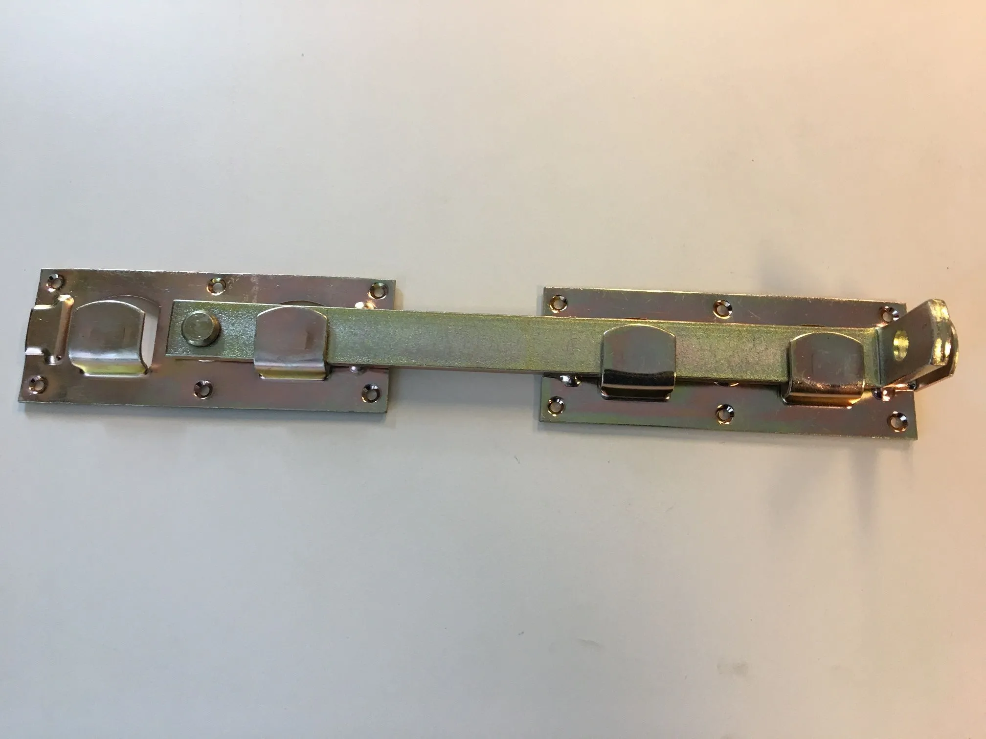 Groot valslot - poortslot, ijzer electrolytisch geel verzinkt